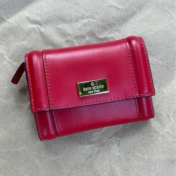 kate spade | Bags | Kate Spade Red Leather Wallet | Poshmark